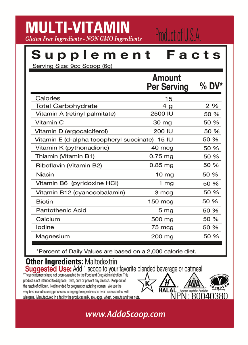 MultiVitamin Blend – Add A Scoop